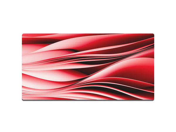 Personalised Abstract Red Wavy Lines Gaming Mat - Desk Mat - 3 SIZES ...