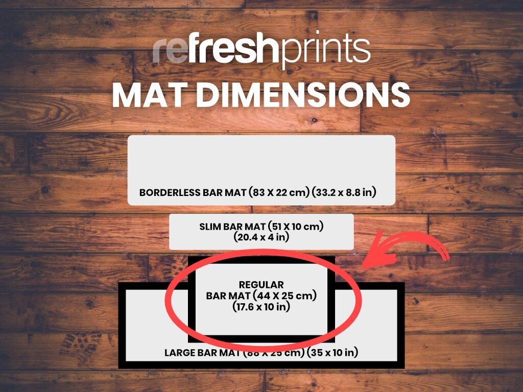Personalised Beer Glass Regular Bar Runner Custom – Bar-Mats.co.uk