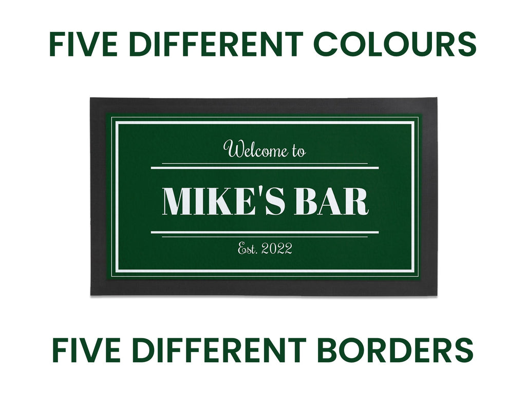 Personalised Borders & Colours Regular Bar Runner Custom – Bar-Mats.co.uk