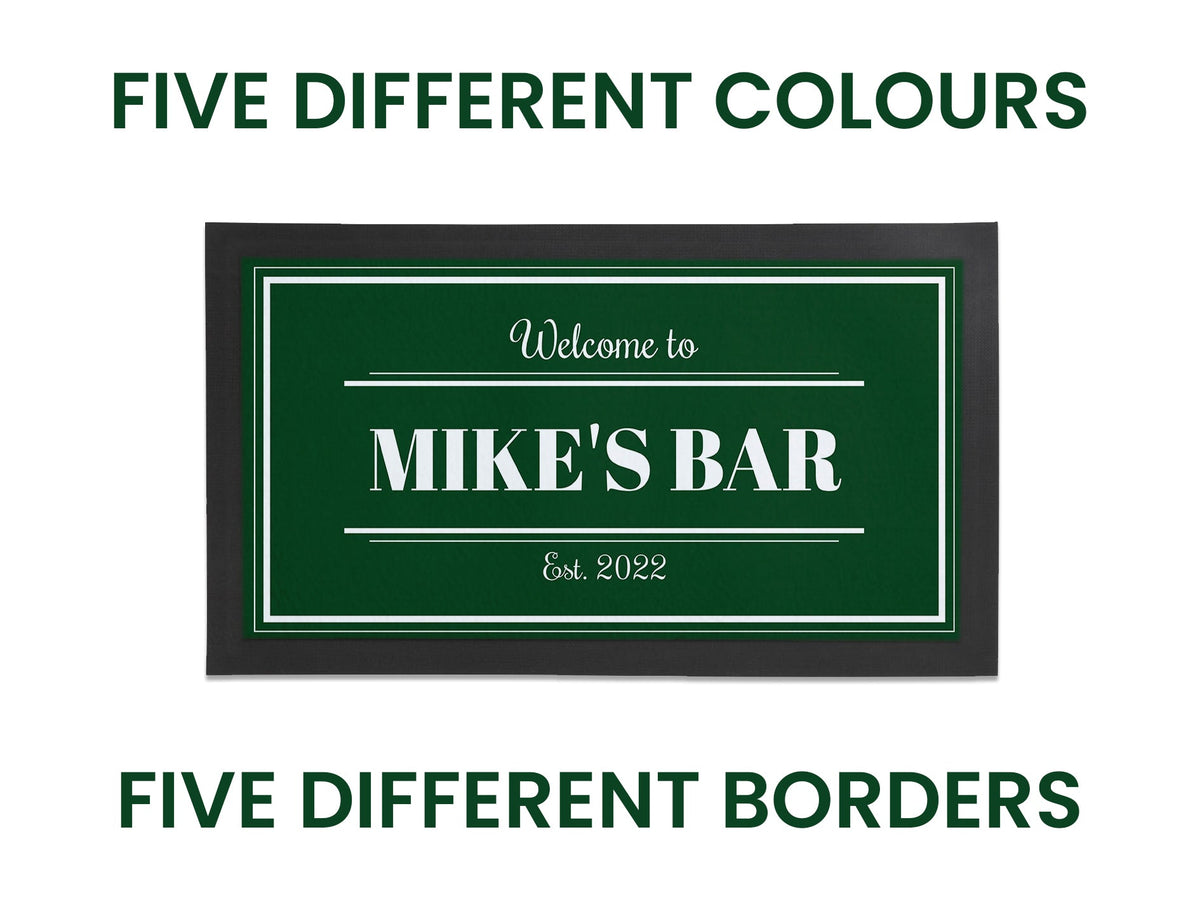 Personalised Borders & Colours Regular Bar Runner Custom – Bar-Mats.co.uk