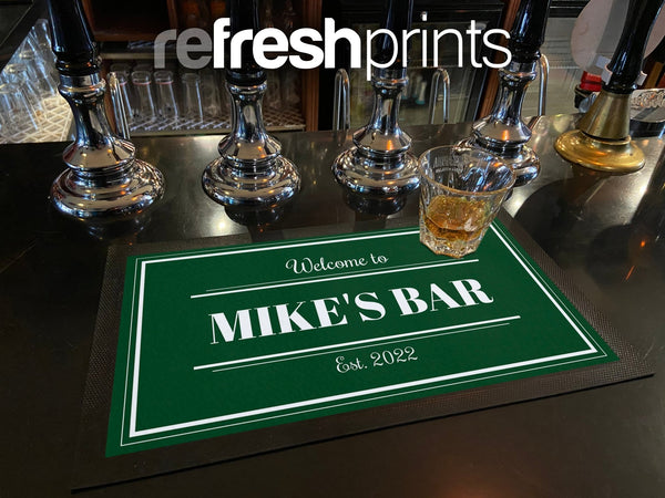 Personalised Borders & Colours Regular Bar Runner Custom – Bar-Mats.co.uk