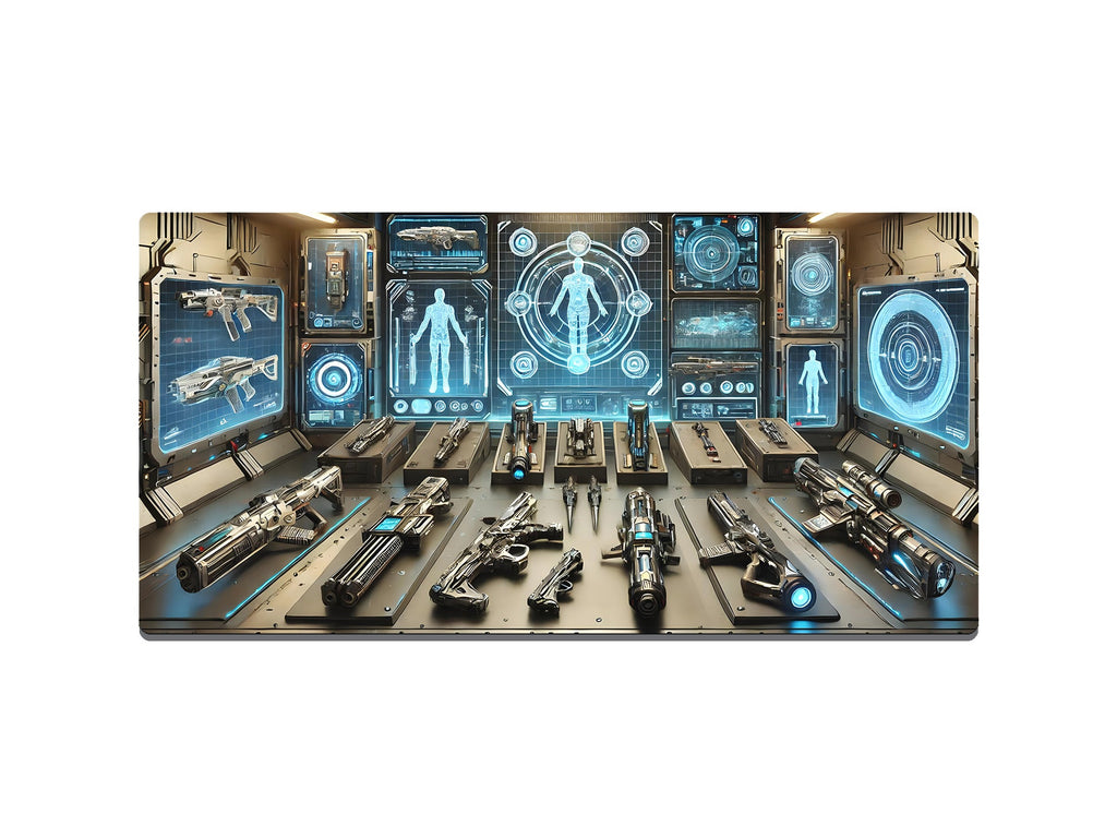 Personalised Futuristic Sci-Fi Armoury Gaming Mat - Desk Mat - 3 SIZES ...