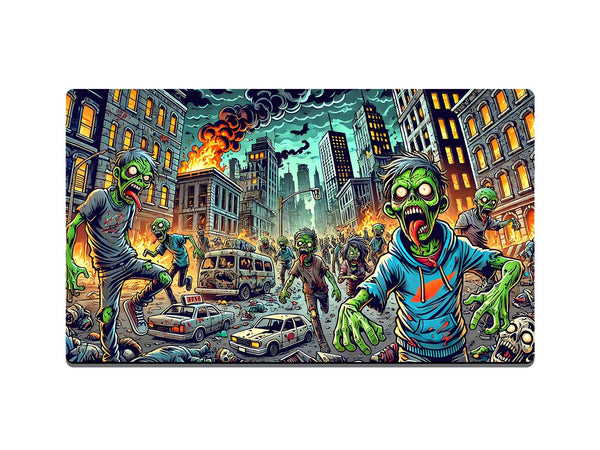 Personalised Giant Cartoon Zombie Apocalypse Gaming Mat - Desk Mat - 3 ...