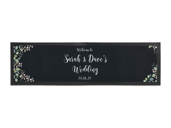 Personalised Wedding Border Large Bar Runner Custom – Bar-Mats.co.uk