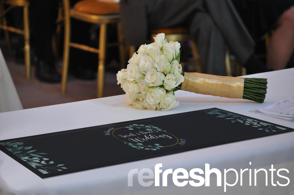 Personalised Wedding Circle Large Bar Runner Custom – Bar-Mats.co.uk